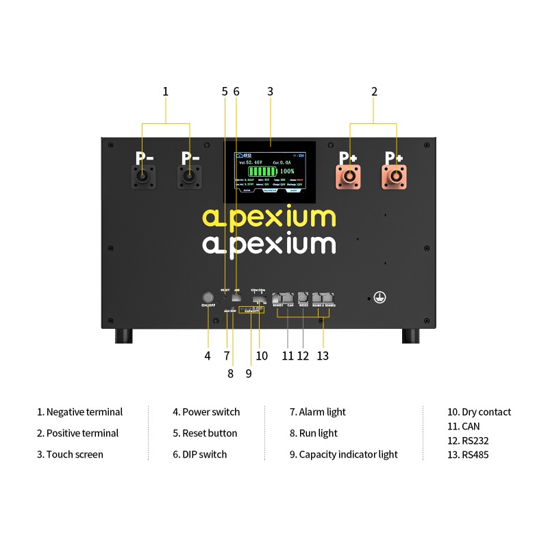 Apexium 280 DIY LiFePO4 Battery Box with JK 200A BMS